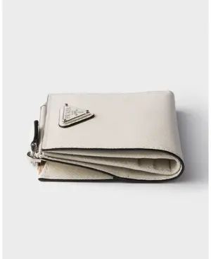 Prada Saffiano Leather Wallet - Neutral