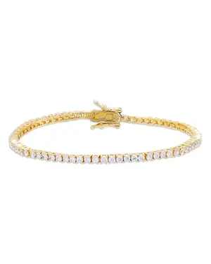 BY ADINA EDEN Cubic Zirconia Tennis Bracelet - Gold