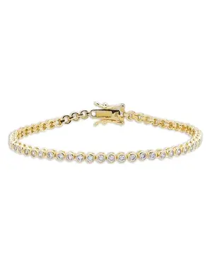 BY ADINA EDEN Cubic Zirconia Tennis Bracelet - Gold