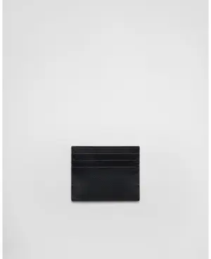 Prada Saffiano Leather Card Holder - Black