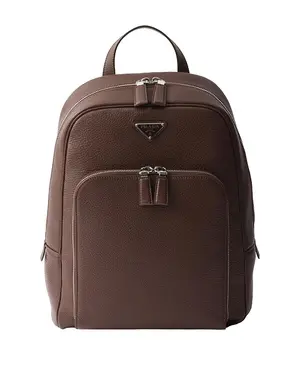 Prada Leather Backpack - Brown