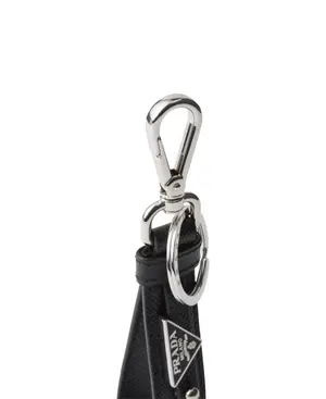 Prada Saffiano Leather Keychain - Black