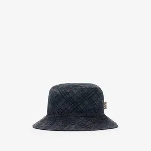 Burberry Burberry House Check Denim Bucket Hat Navy