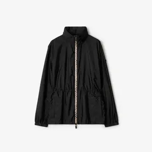 Burberry Checker-tape Nylon Parka - Black