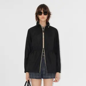 Burberry Checker-tape Nylon Parka - Black