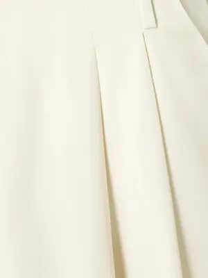ST. AGNI Double Loop Pleated Wide-leg Crepe Pants