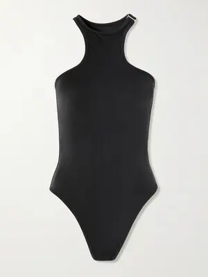 Attico Embellished One Piece Swimsuit - Black