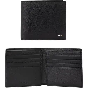 Hugo Ray Faux Leather Bifold Wallet - Blk