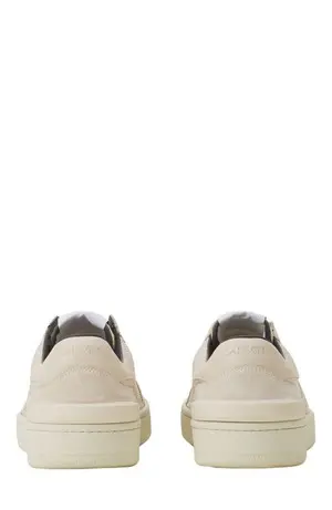 LANVIN Clay Leather And Mesh Sneakers - Pale Grey