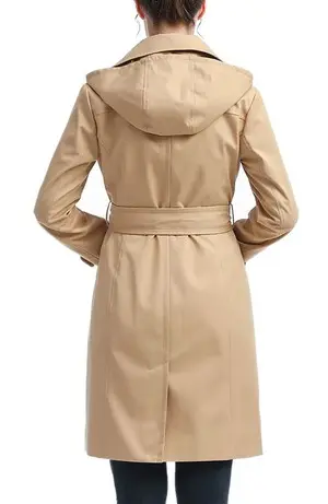 KIMI + KAI Hooded Trench Coat - Tan