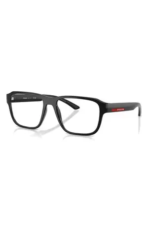 Prada 52mm Irregular Optical Glasses - Black