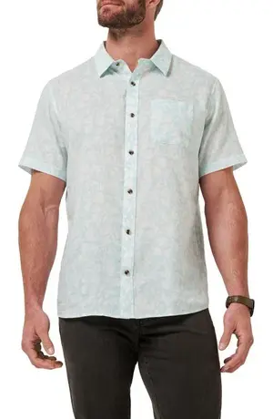 Travis Mathew Double Room Short Sleeve Button-up Shirt
