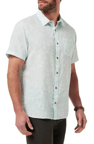 Travis Mathew Double Room Short Sleeve Button-up Shirt