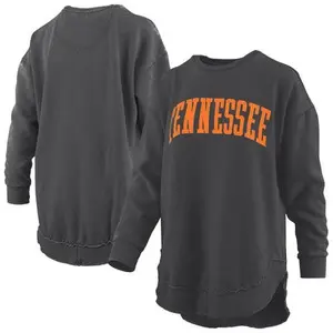 PRESSBOX Tennessee Volunteers Melange Poncho Fleece Pullover Sweatshirt - Black