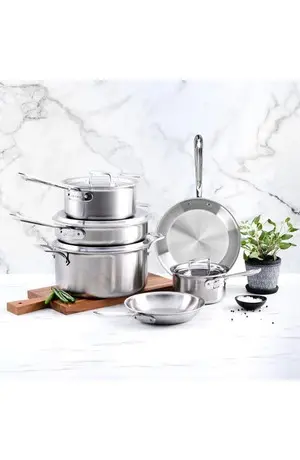 ALL-CLAD D5 5-piece Brushed Stainless Steel Cookware Set