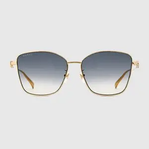 Gucci Butterfly Shaped Sunglasses - Gold