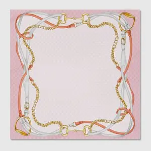 Gucci Printed Gg Silk Jacquard Carr - Pink