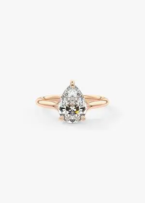 FRANK DARLING The Arbor Hidden Pavé Pear Ring - Yellow Gold