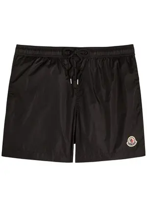 Moncler Logo Shell Swim Shorts - Black