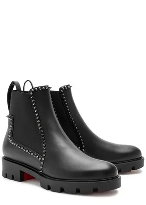 CHRISTIAN LOUBOUTIN Out Lina Spike Leather Ankle Boots