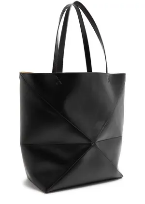 Loewe Puzzle Large Leather Tote - Black