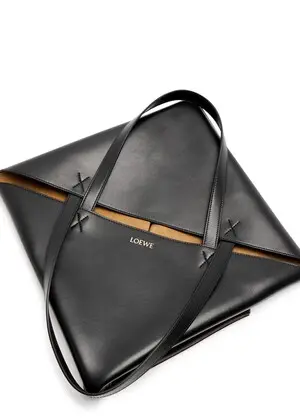 Loewe Puzzle Large Leather Tote - Black