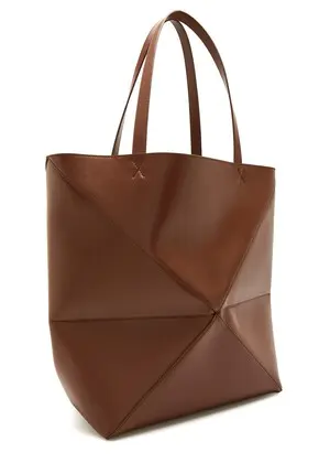 Loewe Puzzle Large Leather Tote - Dark Brown