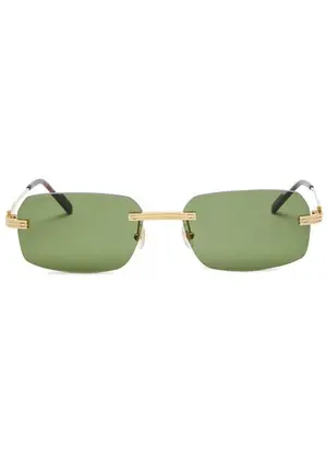 CARTIER Rectangle-frame Sunglasses