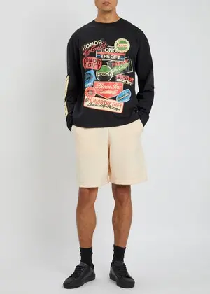 HONOR THE GIFT Logo Brushed Knit Shorts