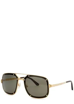Cartier Aviator-style Sunglasses - Gold