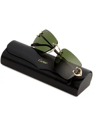 Cartier Signature C De Rimless Sunglasses - Gold
