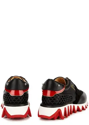 CHRISTIAN LOUBOUTIN Loubishark Donna Leather Sneakers - Black