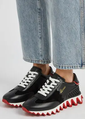 CHRISTIAN LOUBOUTIN Loubishark Donna Leather Sneakers - Black