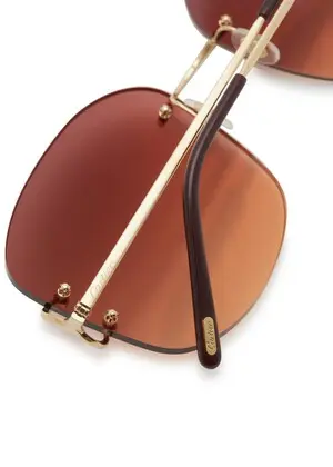 Cartier Signature C De Rimless Sunglasses - Pink
