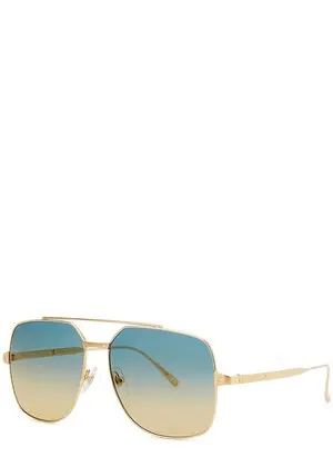 Cartier Aviator-style Sunglasses - Gold