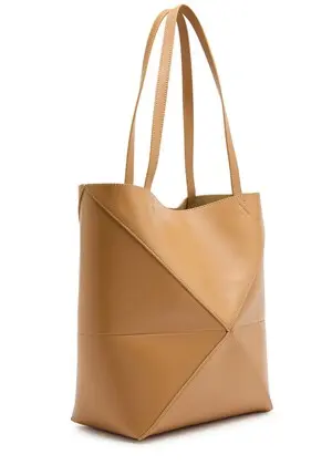 Loewe Puzzle Medium Leather Tote - Tan