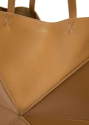 Loewe Puzzle Medium Leather Tote - Tan