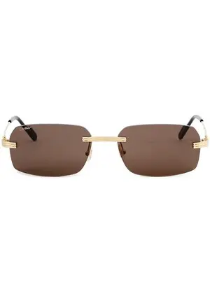 Cartier Première De Rimless Sunglasses - Gold