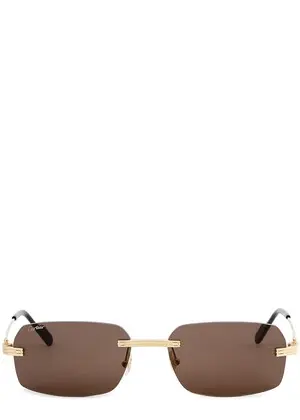Cartier Première De Rimless Sunglasses - Gold
