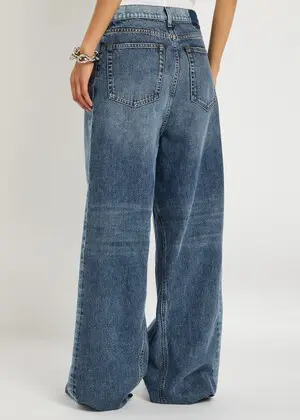 Stella McCartney Panelled Wide-leg Jeans - Denim