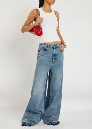 Stella McCartney Panelled Wide-leg Jeans - Denim