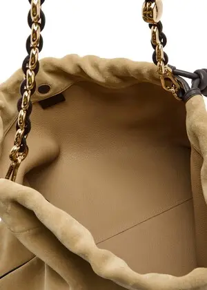Loewe Flamenco Large Suede Shoulder Bag