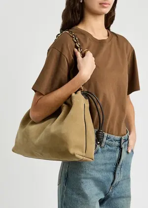 Loewe Flamenco Large Suede Shoulder Bag