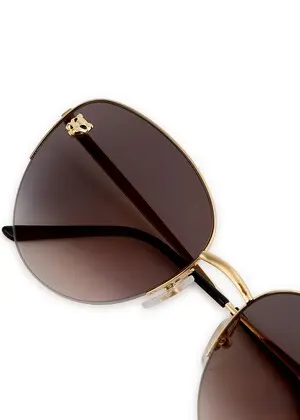Cartier Panthère De Oval Sunglasses