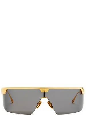 Balmain Rimless Wrap-around Sunglasses