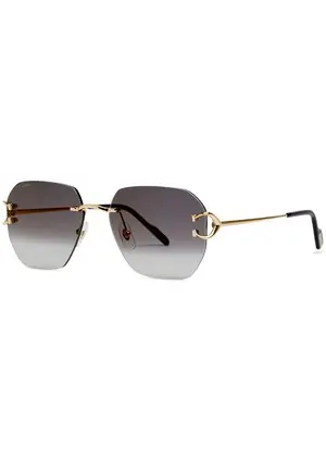 Cartier Rimless Sunglasses - Gold