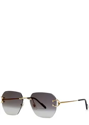 Cartier Rimless Sunglasses - Gold
