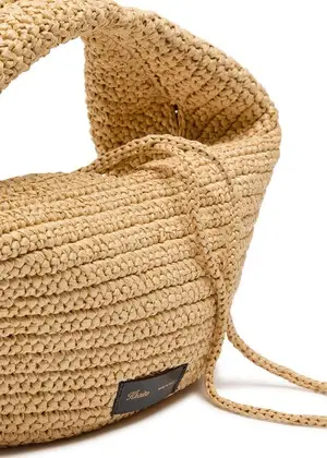 Khaite Olivia Medium Raffia Top Handle Bag