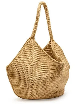 Khaite Lotus Medium Raffia Tote