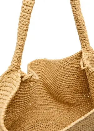 Khaite Lotus Medium Raffia Tote